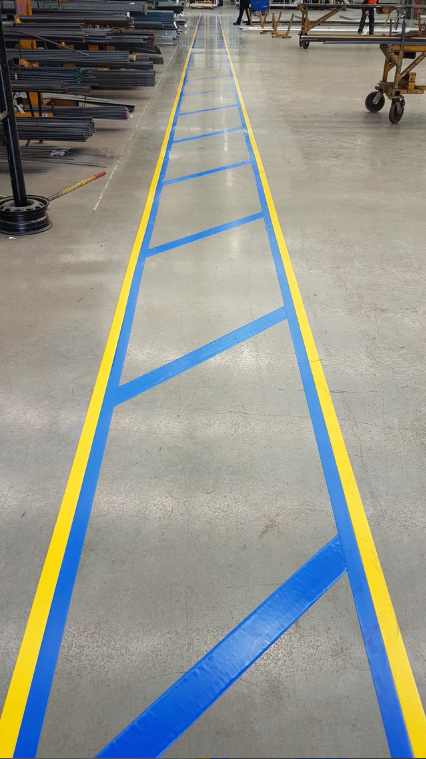 What are the longest lasting floor markings in a factory?