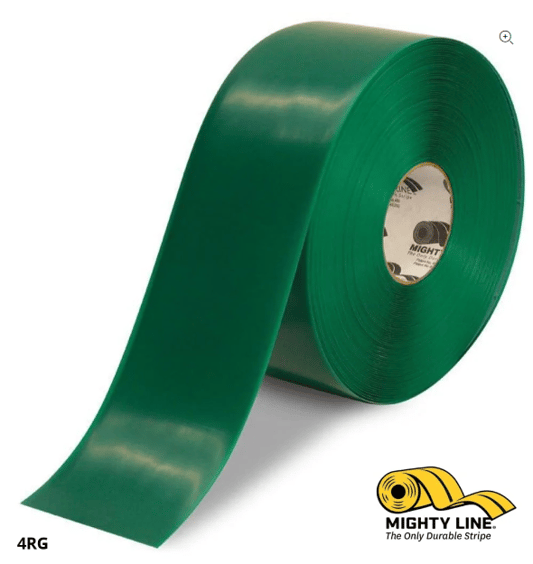 Most common colours of floor marking tape in the UK.