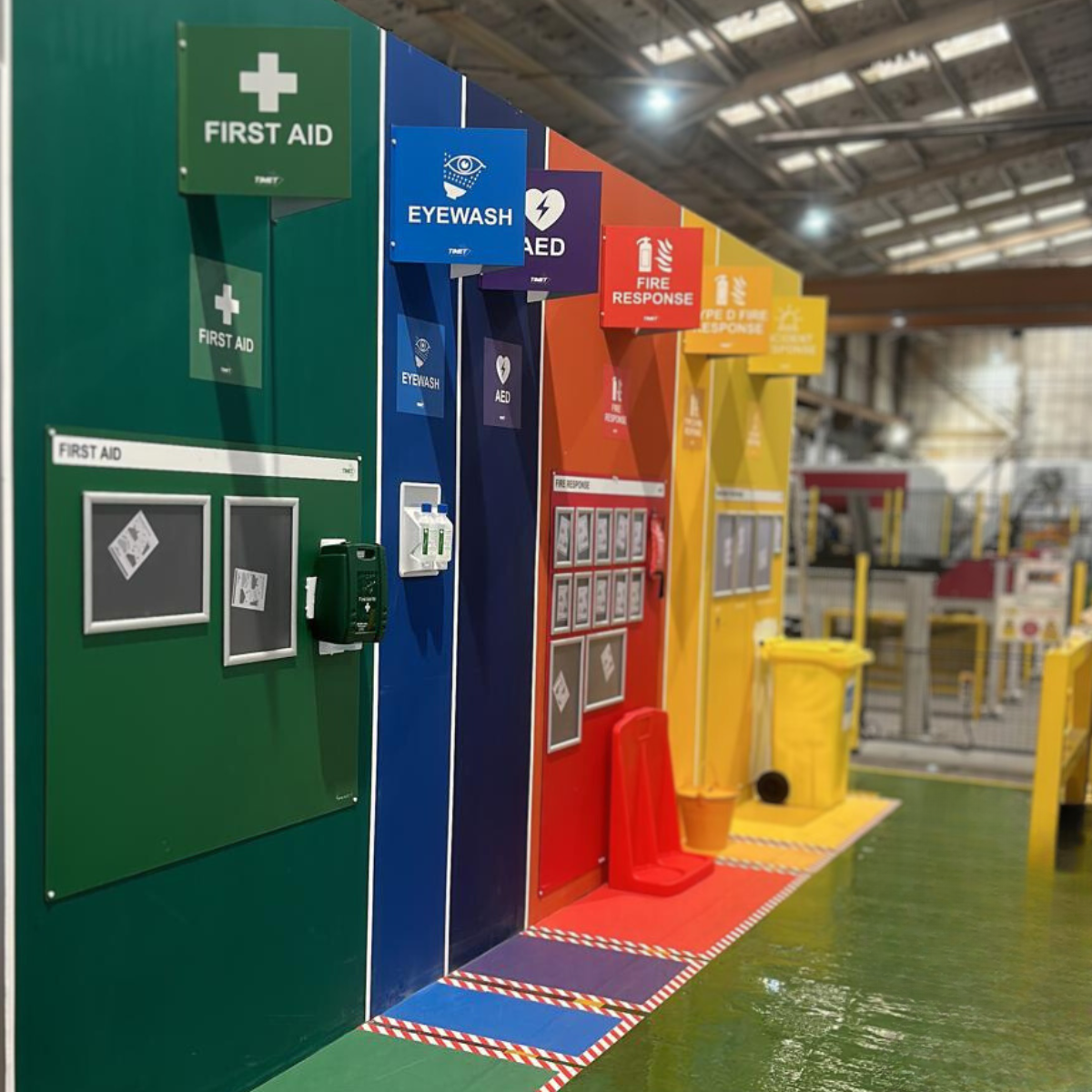 What are the standard colours for a Health & Safety wall?